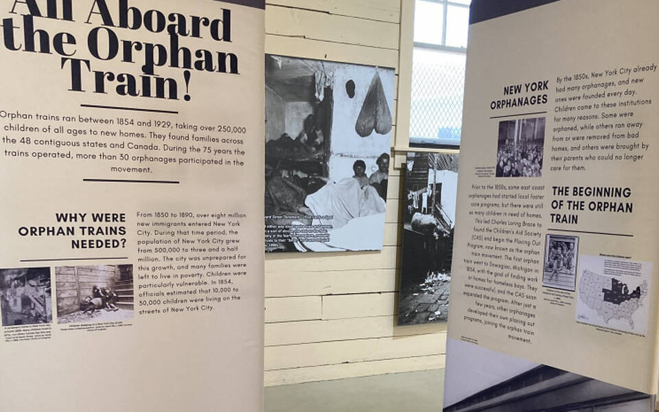 ALL ABOARD THE ORPHAN TRAIN TRAVELING EXHIBIT